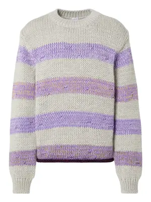 Loewe Striped Wool Sweater - Purple