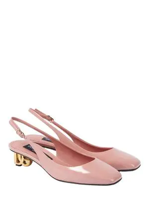 Dolce & Gabbana Jackie 40 Patent Leather Slingback Pumps - Pink