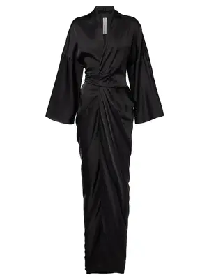 Rick Owens Hollywood Charmeuse Wrap Dress - Black