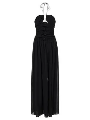 TOM FORD Cutout Silk Gown - Black