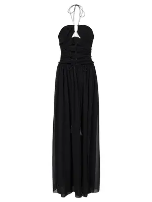 TOM FORD Cutout Silk Gown - Black