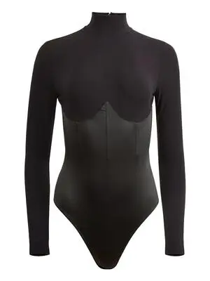 FLEUR DU MAL Fleur Du Mal Mock Neck Long Sleeve Bodysuit