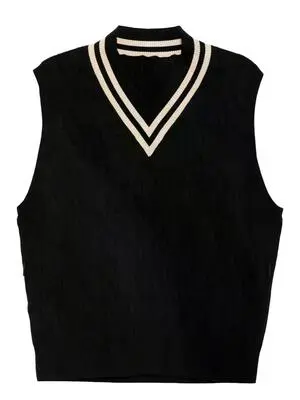 CROQUIS V-neck Vest - Black