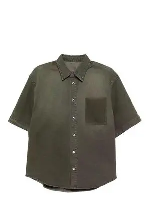 CROQUIS Rounded Hem Shirt - Green