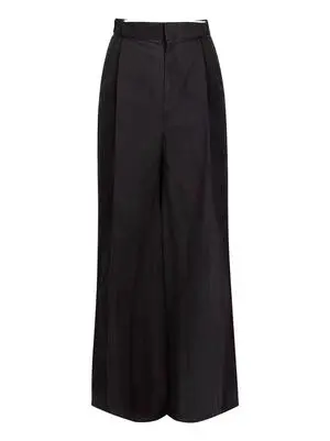 MAISON MARGIELA Four-stitch Logo Palazzo Trousers - Black
