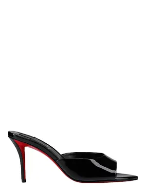 CHRISTIAN LOUBOUTIN Patent Leather Mules - Black