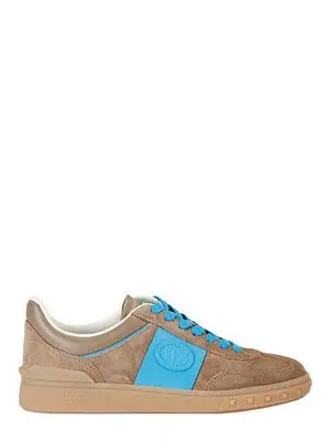 Valentino Garavani Leather Low-top Trainers - Blue Other