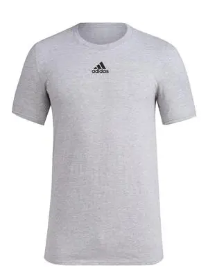 Adidas Short Sleeve Pregame Badge Of Sport Tee - Medium Grey Heather / Medium Grey Heather / Black