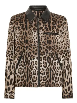 Dolce & Gabbana Leopard Cotton Jacket - Print