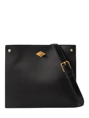 METIER Stowaway Leather-trimmed Satin Shoulder Bag - Black