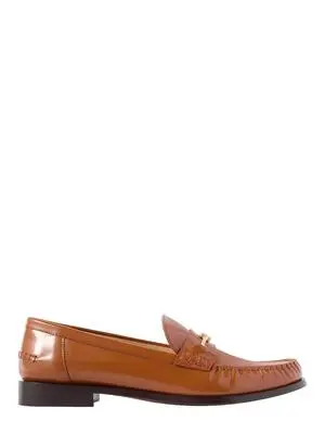 FERRAGAMO Harry Patent-leather Loafers - Brown