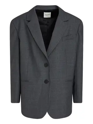 Sandro Wool-blend Blazer - Anthracite