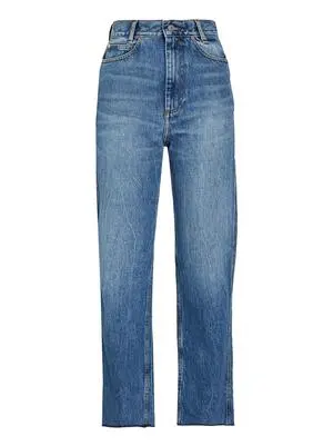 Sandro High-rise Straight-leg Jeans - Mid Denim