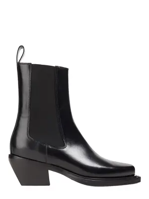 Sandro Embellished Leather Ankle Boots - Black