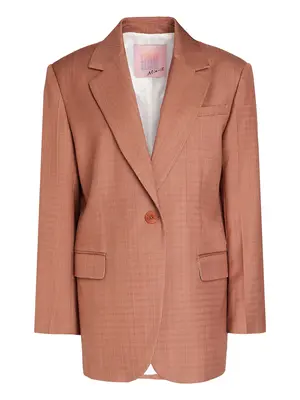Sandro Canvas Blazer - Brown