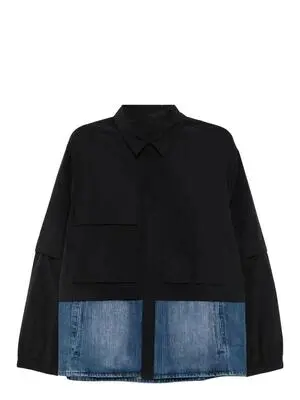 CROQUIS Panelled Long-sleeve Jacket - Black