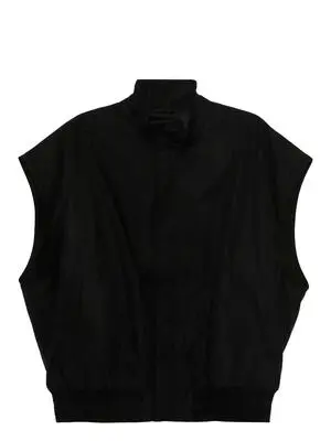 CROQUIS Ribbed Hem Vest - Black