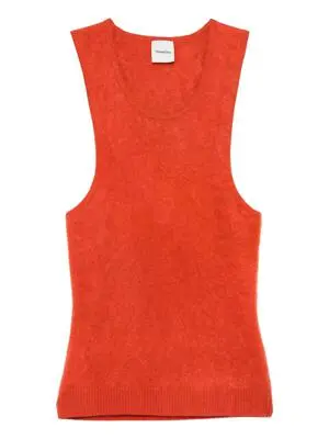 Nanushka Brushed-knit Tank Top - Orange