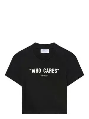 Off-White Who Cares" T-shirt - Black