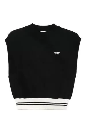 AUTRY Crew-neck Vest - Black