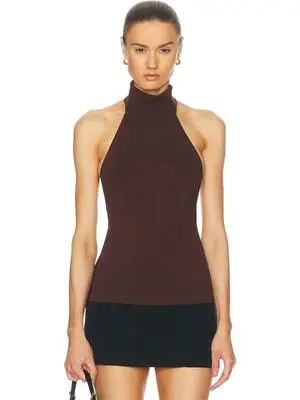 Cult Gaia Wake Knit Top Java