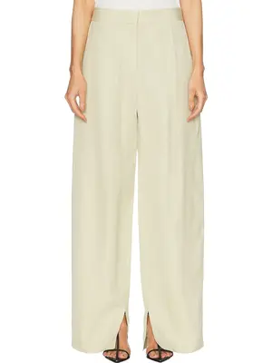JIL SANDER Wide Leg Trouser - Lemon Green