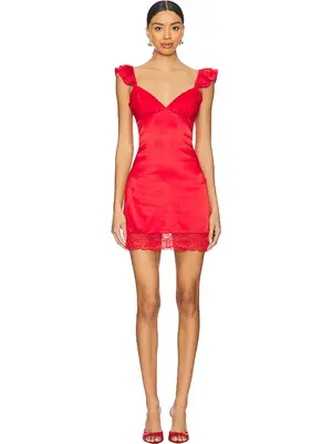 MORE TO COME Kira Lace Mini Dress - Red