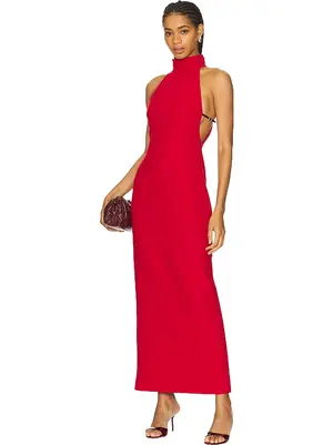 CEREN OCAK Belt Detailed Dress - Red