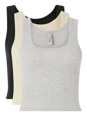 SKIMS Cotton Rib Tank 3-pack - Multi