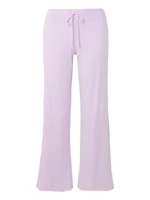 Skin Essie Organic Pima Cotton-jersey Pants - Purple