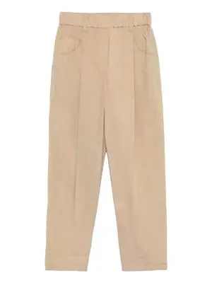 Brunello Cucinelli Cotton Trousers - Brown