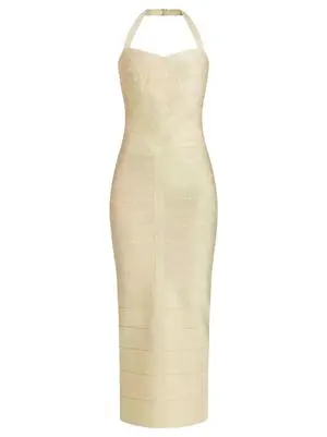 Herve Leger Metallic Iris Dress - Neutrals