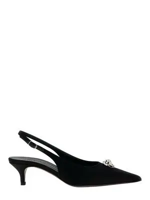 Magda Butrym 45mm Rosetta Slingback Pumps - Black