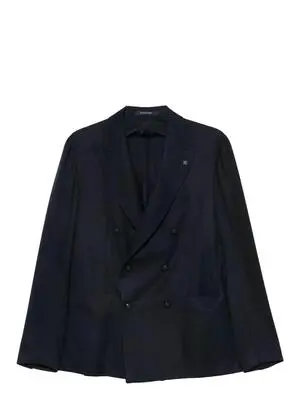 Tagliatore Double-breasted Peaked-lapel Suit Jacket - Blue