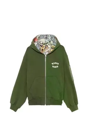 Kenzo Reversible Zip-up Hoodie - Green