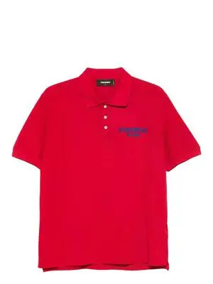 DSQUARED2 Dyed Logo-patch Polo Shirt