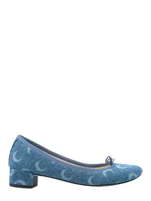 MARINE SERRE X Camille Repetto 30mm Moon-print Pumps - Blue