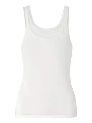 GENNY Scoop-neck Tank - White