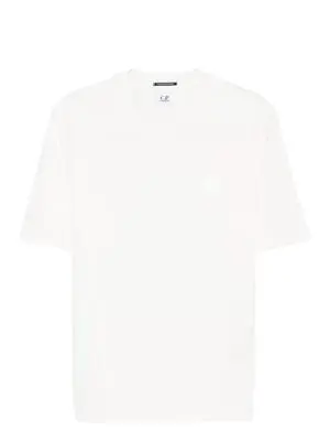 C.P. COMPANY Rubberised Logo-print T-shirt - White