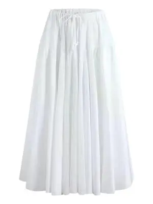 Patou Organic Cotton Maxi Skirt - White