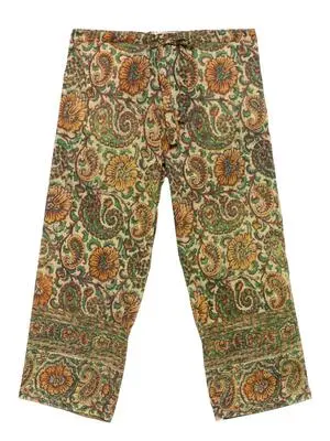Valentino Garavani Paisley-print Trousers - Green