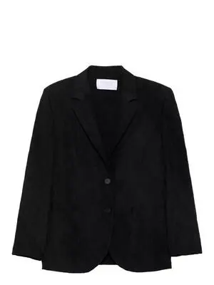 Harris Wharf London Crinkled-finish Blazer - Black