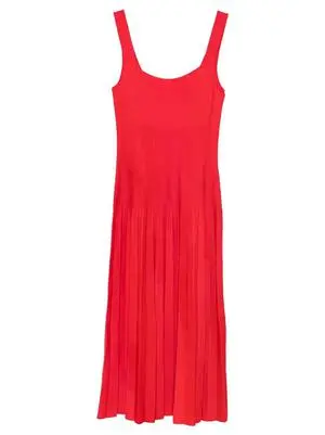 Staud Ellison Midi Dress - Red