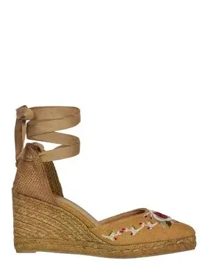 Etro Floral-embroidered Espadrilles - Neutrals