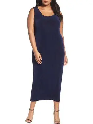 Vikki Vi Sleeveless Maxi Tank Dress - Navy