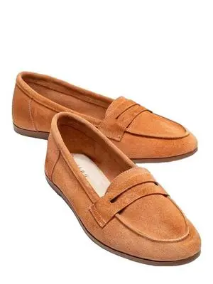 FOREVER & ALWAYS SHOES Forever & Always Shoes Dorothy Leather Loafer Honey Suede Leather
