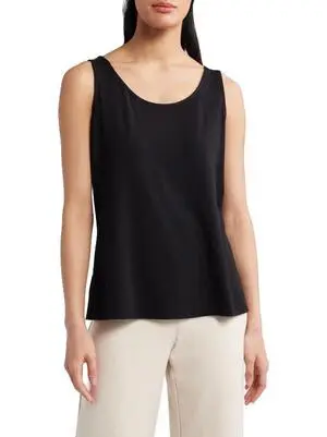 Eileen Fisher Scoop Neck Tank - Black