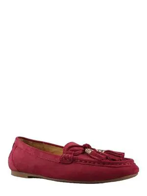 NATIONAL COMFORT Shell Suede Loafer - Red Suede