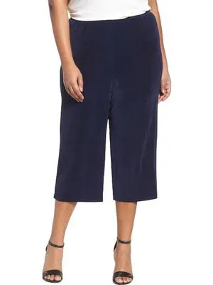 Vikki Vi High Rise Cropped Pants - Navy