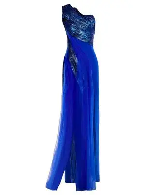 GABY CHARBACHY Tulle Gown - Blue